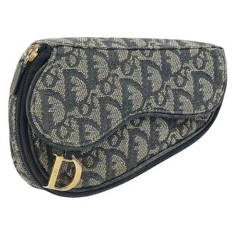 Dior Pre-owned Vintage Trotter Canvas Mini Pouch - - Pre-owned - Damen - Blau - ONE SIZE