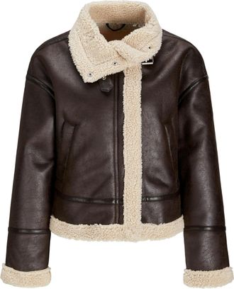 Jack & Jones Damen JXYOLANDA PU Shearling JKT OTW Jacke, Java, L