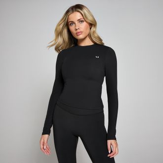 MyProtein Haut moulant flatteur &agrave; manches longues MP Tempo pour femmes - Noir - L