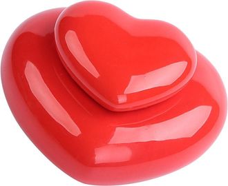 Garneck Kosmetikdosen Aus Keramik Luftdichtes Pulverglas Mit Herzform Keramik-herzdosen F&uuml;r Medizinpuder Lippenbalsam