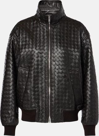 Bottega Veneta Lederjacke Intrecciato