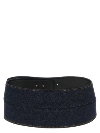 Sportmax Denim Maxi Belt - Navy