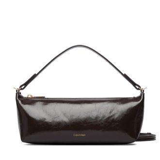 Calvin Klein Handtasche Calvin Klein Foil Logo Glossy Conv Bag LV04F3738G Braun