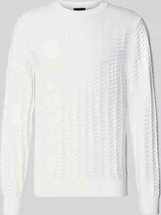 HUGO BOSS Pullover mit strukturierter Strickoptik Modell Simond