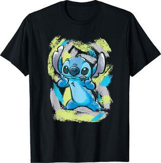 Disney Lilo and Stitch Watercolor Brushstrokes T-Shirt