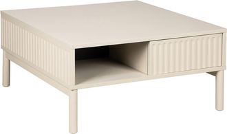 home24 Couchtisch aus lackiertem MDF & massiver Buche in Rot, Lackierte Holzoberfl&auml;che mit technischer Zargenbauweise, Akzentuiertes M&ouml;belst&uuml;ck f&uuml;r den Wohnr