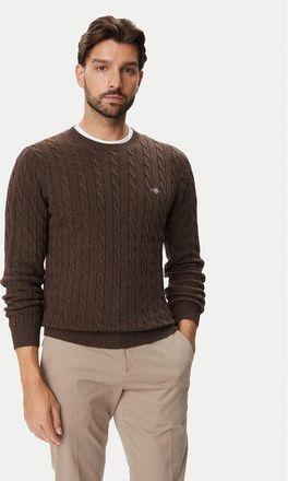 GANT Pullover 8050601 Dunkelbraun Regular Fit