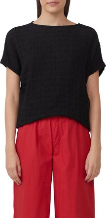 s.Oliver Strukturiertes T-Shirt aus Baumwollmix im Relaxed Fit