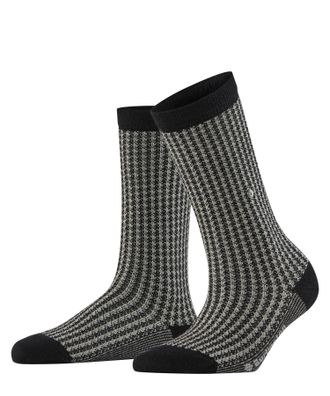 Burlington Damen Socken Pepita W So Wolle gemustert 1 Paar, Schwarz Black 3000, 36-41