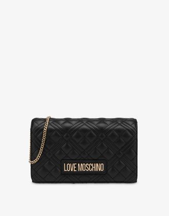 Love Moschino Pochette matelassée Shiny Quilted - Noir