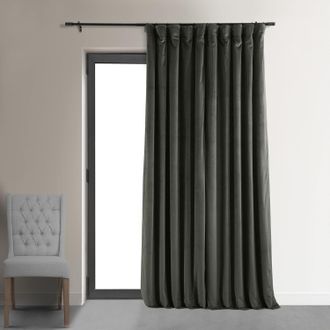 Half Price Drapes Signature Thermo-Verdunkelungsvorh&auml;nge aus Samt, f&uuml;r Wohnzimmer, 274 cm lang, 1 Panel, isolierte Verdunkelungsvorh&auml;nge f&uuml;r Schlafzimmer, Fenstervorh&auml;n