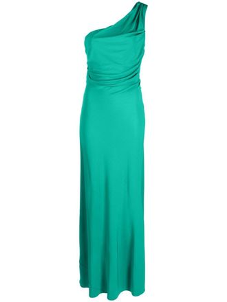 Alberta Ferretti Einschultriges Maxikleid - Gr&uuml;n