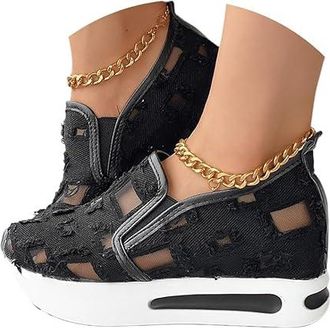 Generic Baskets tendance pour femme 2025, broderie florale, maille respirante, chaussures de marche orthopédiques, légères, confortables, décontractées, éléga