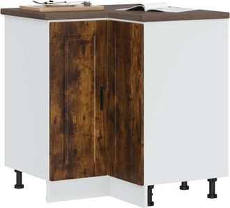 vidaXL Küchen-Eckunterschrank Porto Räuchereiche Holzwerkstoff - Vidaxl