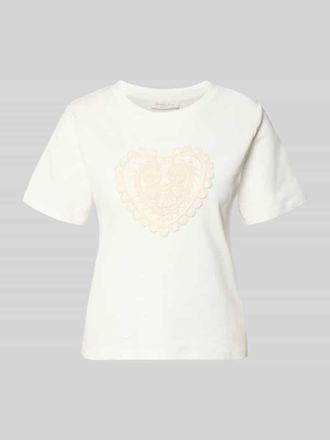 Christian Berg T-Shirt mit Motiv-Stitching und Rundhalsausschnitt
