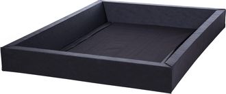 Beliani Schaumstoffrahmen f&uuml;r Wasserbettmatratzen 180 x 200 cm schwarz Simple