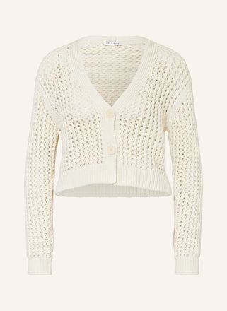 Mrs & Hugs Mrs & Hugs Cropped-Strickjacke weiss