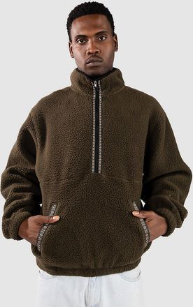 Rhythm Sherpa Half-Zip Fleece Pullover olive