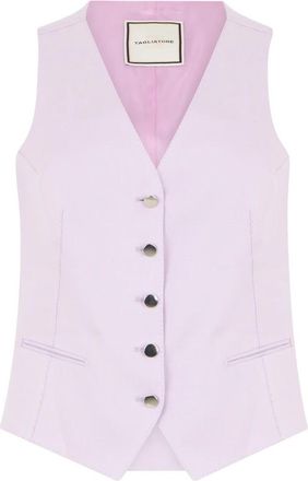 Tagliatore Femme, Vestes, Violet, Taille: 42 FR Gracie Linen Vest