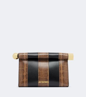 Jacquemus Clutch Rond Carr&eacute; aus Leder