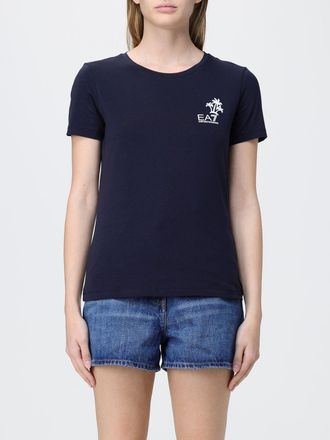 Emporio Armani T-Shirt Femme couleur Bleu