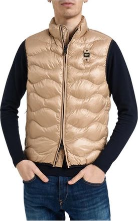 Blauer Homme, Vestes, Beige, Taille: L Quilted Padded Vest