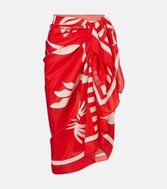 Eres Bedruckter Pareo Mandara aus Baumwolle und Seide