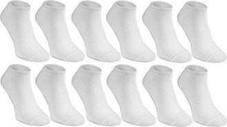 Rainbow Socks Femme Homme Socquettes Courtes en Bambou - 6 Paire - Blanc - Taille 44-46