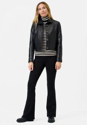 Ricano Lederjacke Juliette Lederjacke mit Stehkragen und Knopfverschluss