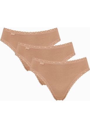 sloggi Taillenslip SLOGGI 24/7 Cotton Lace, Damen, Gr. 38, beige, Jersey, Obermaterial: 96% Baumwolle, 4% Elasthan (LYCRA), gemustert, unifarben, k&ouml;rpernah, 