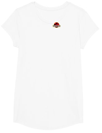 Jurassic Park Classic Red And Yellow Left Chest T-Rex Logo T-Shirt