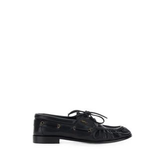 Saint Laurent Les Loafers Bateau In Smooth Leather