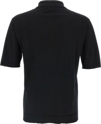 Gucci Intarsio Logo Polo Shirt - Black