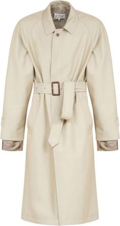 Maison Margiela Lagen-Trenchcoat mit G&uuml;rtel - - Coats - Damen - Grau - S