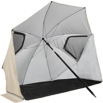 VirtuFit Parasol de plage de qualit&eacute; sup&eacute;rieure - Protection contre le vent - 225 cm - Beige