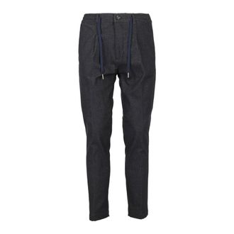 Cruna Gestreifte Baumwoll-Schn&uuml;rsenkel - - Trousers - Herren - Blau - 2XL