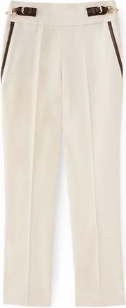 Motivi Femme, Pantalons, Beige, Taille: 42 FR Pantalon Regular avec D&eacute;tail Boucle Lat&eacute;rale