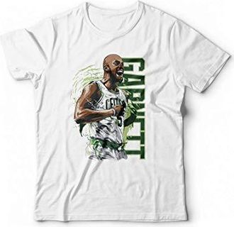 Generico Kevin Garnett T-shirt Basket NBA Boston T-Shirt Homme Basketball Minnesota, Blanc, Large