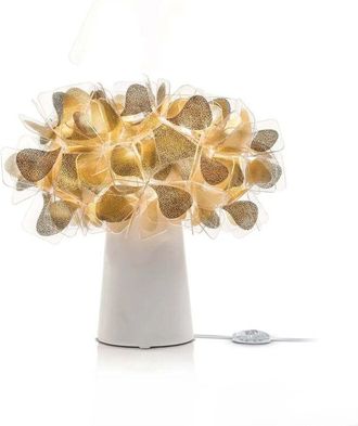 SLAMP [GEBRAUCHT] B-Ware Slamp Clizia Mama Non Mama Tischleuchte Lampe E14 Gold Wei&szlig; Beleuchtung