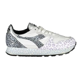 Diadora Femme, Chaussures, Blanc, Taille: 36 1/2 EU Baskets blanches sportives avec d&eacute;tails contrast&eacute;s