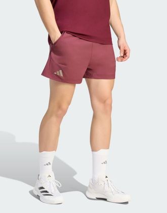 adidas ensemble short et collant en bordeaux-Rouge