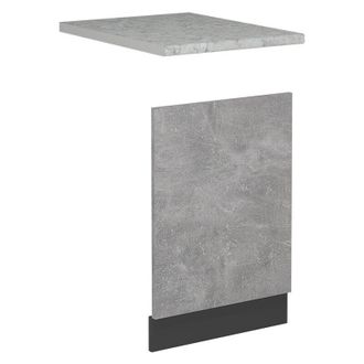 Vicco Façade de lave-vaisselle R-Line, Béton, 45cm, pt Marbre