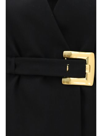 Balmain Womens Blazer Grain De Poudre Black Merino Wool Blazers Jacket