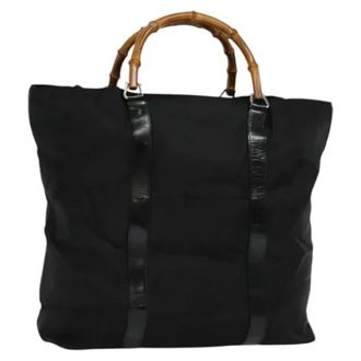 Gucci Pre-owned Nylon sacs-gucci - Femme - Pre-owned - Noir - Taille: ONE Size