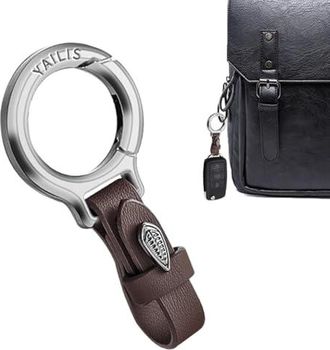 Generic Porte-cl&eacute;s de voiture | Porte-cl&eacute;s en cuir - Anti-perte - Multifonctionnel - Pour voiture et maison, marron fonc&eacute;, Refer to description