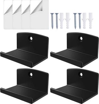 Generic Wandplatten-Aufsteller: Kompaktes Acryl-Montage-Gestell, 4-teiliges Set, transparente Halterungen f&uuml;r Album-Regale, moderne Aufbewahrung, Dekoration f