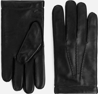 Arket Lederhandschuh Mit Wollfutter -Schwarz