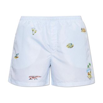 Casablanca Homme, Maillots de bain, Bleu, Taille: L Short de bain