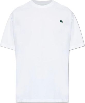 Lacoste Homme, Tops, Blanc, Taille: S T-shirt avec &eacute;cusson logo