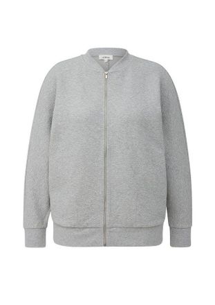s.Oliver Sweatjacke Sweatshirt Jacke Strukturierter Sweatshirt-Blouson